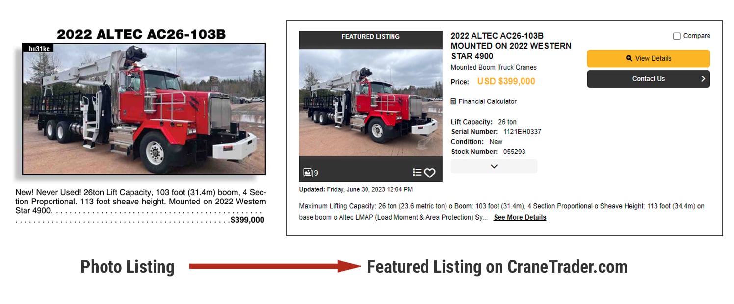 Sell Your Crane Equipment On CraneTrader.com