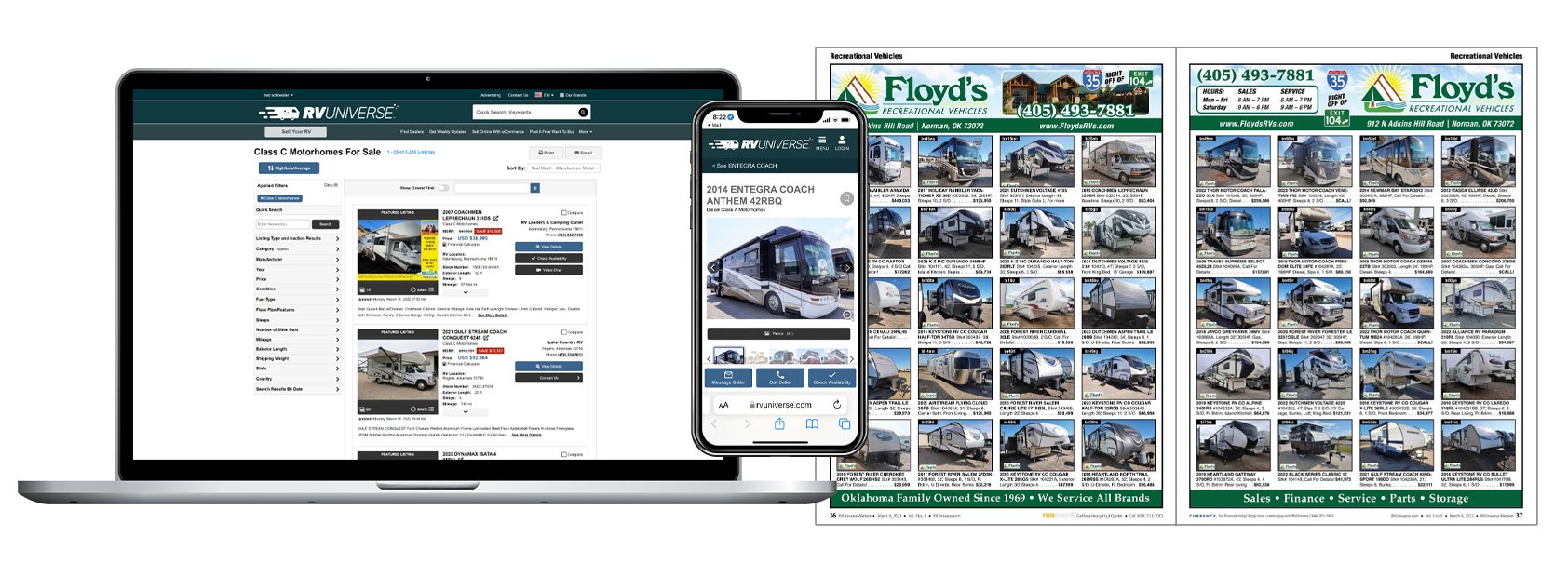 Sell Travel Trailers, Motorhomes & Other RVs On RVUniverse.com