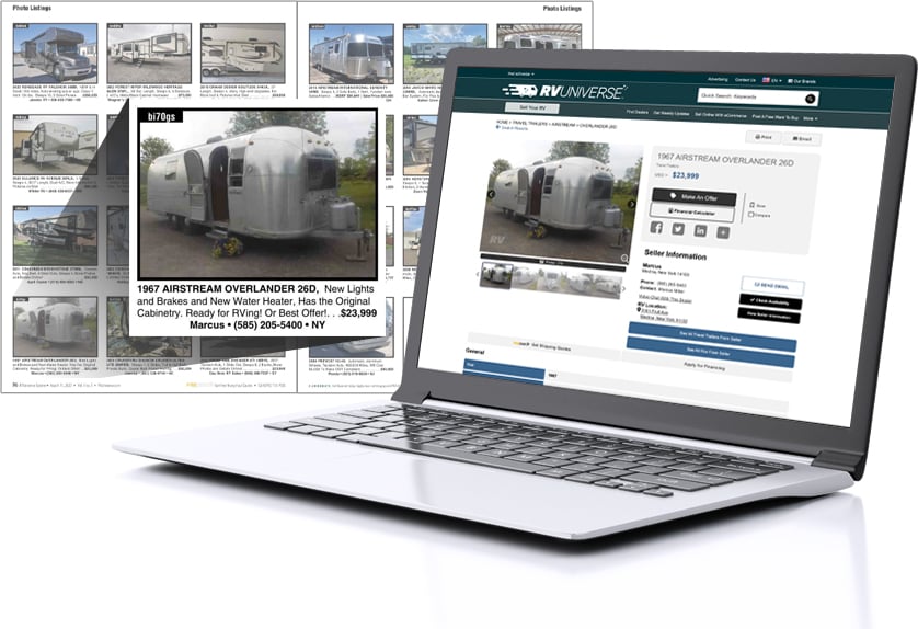 Sell Travel Trailers, Motorhomes & Other RVs On RVUniverse.com