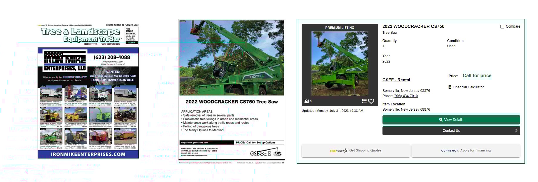 Sell Your Tree & Landscaping Equipment On TreeTrader.com