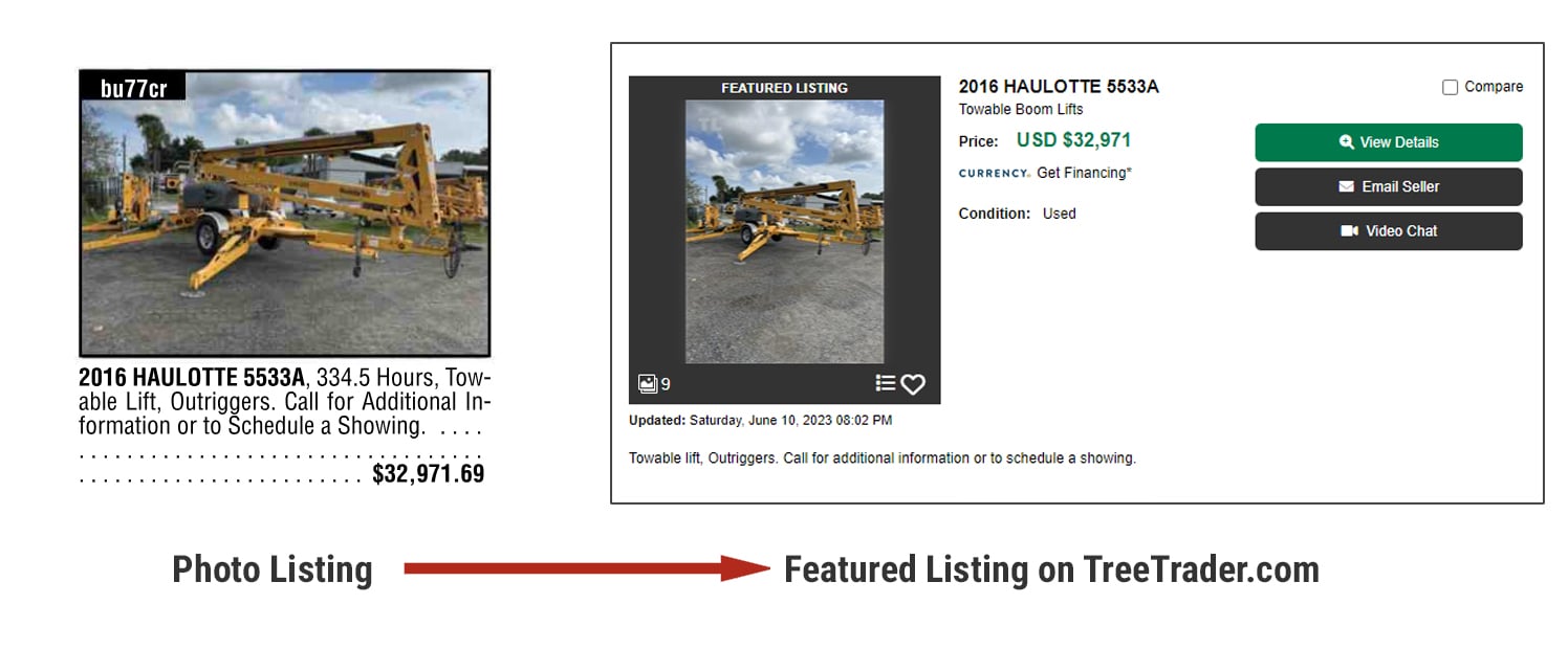 Sell Your Tree & Landscaping Equipment On TreeTrader.com